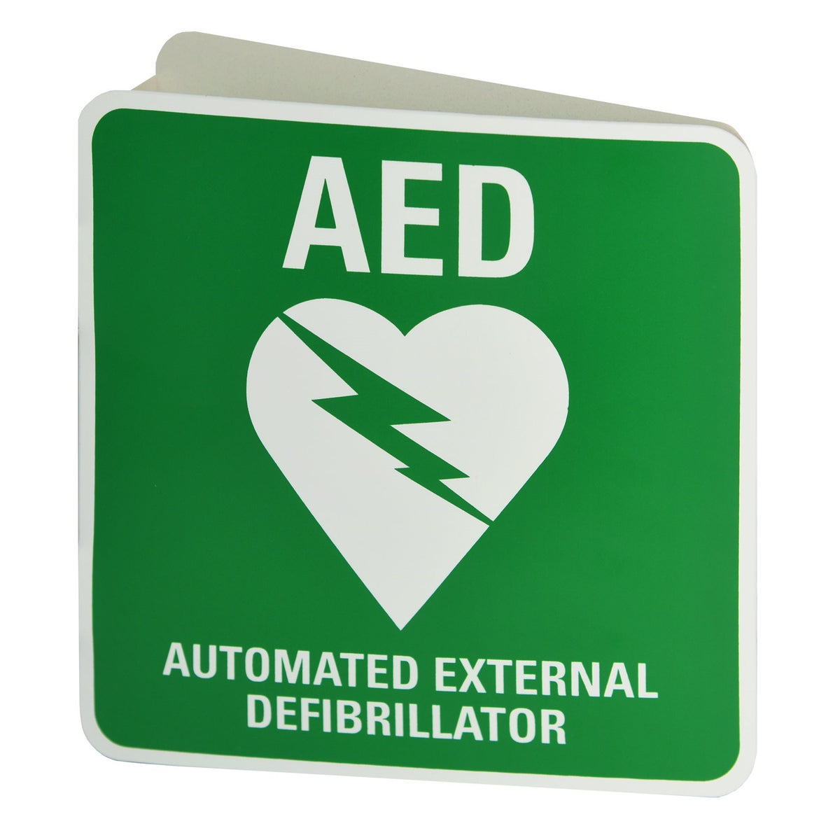 FastAid RD5200 Defibrillator Angled Wall Sign 225 x 225mm — The ...